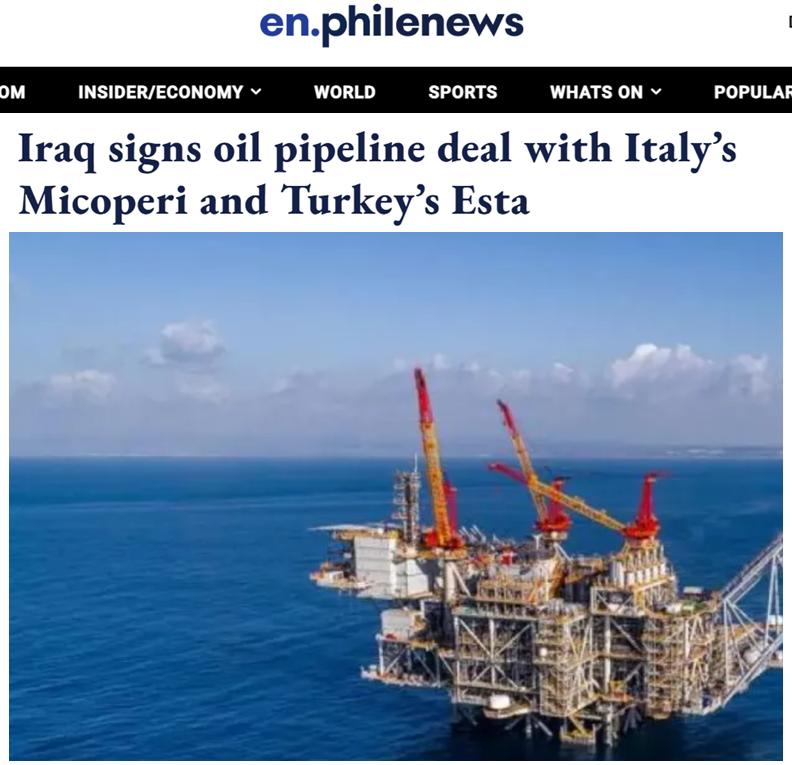 Iraq Signs 2.4 Million Bpd Underwater Oil Pipeline Deal with Micoperi ...