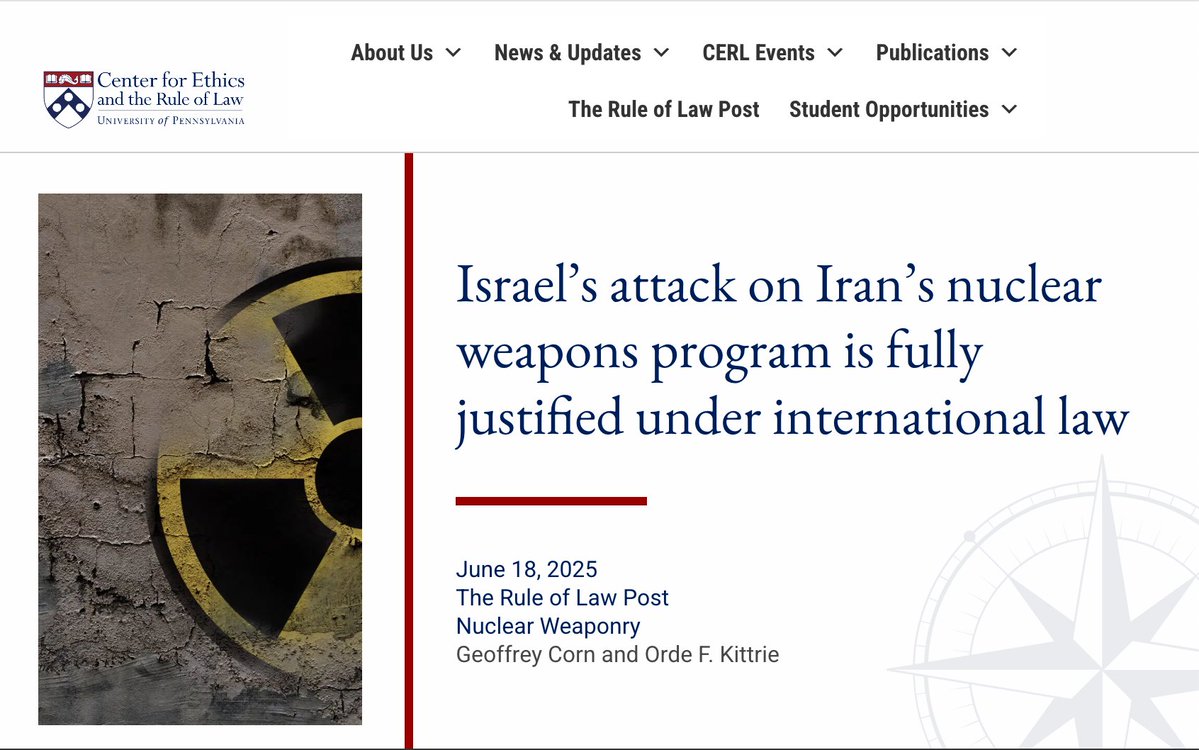Israel Cites Self-Defense in Strike on Iran’s Nuclear Sites as Legal ...