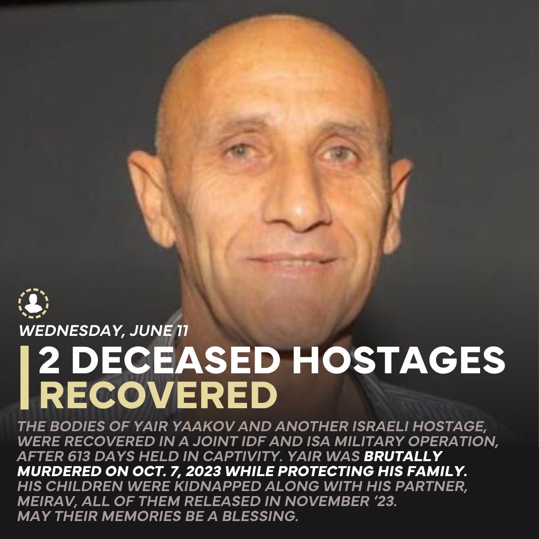 Israel Recovers Bodies of Two Hostages, Including Yair Yaakov, in Khan Younis Operation ...