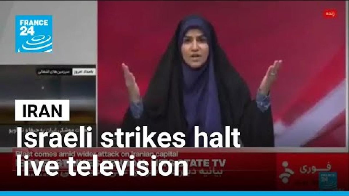 Israeli Strike Hits Iran's State TV Headquarters During Live Broadcast ...