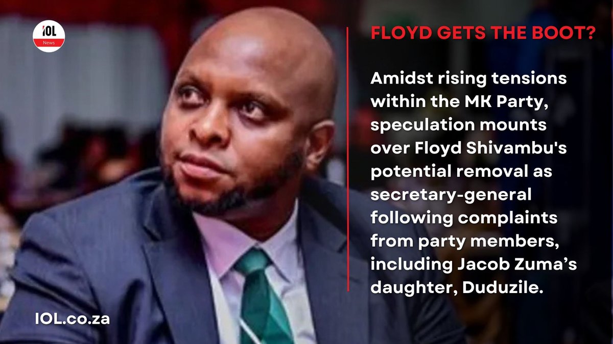 Jacob Zuma Removes Floyd Shivambu as MK Party Secretary-General Over ...