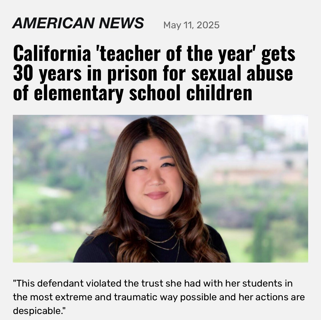 Jacqueline Ma, Former 'Teacher of the Year', Gets 30 Years to Life for ...