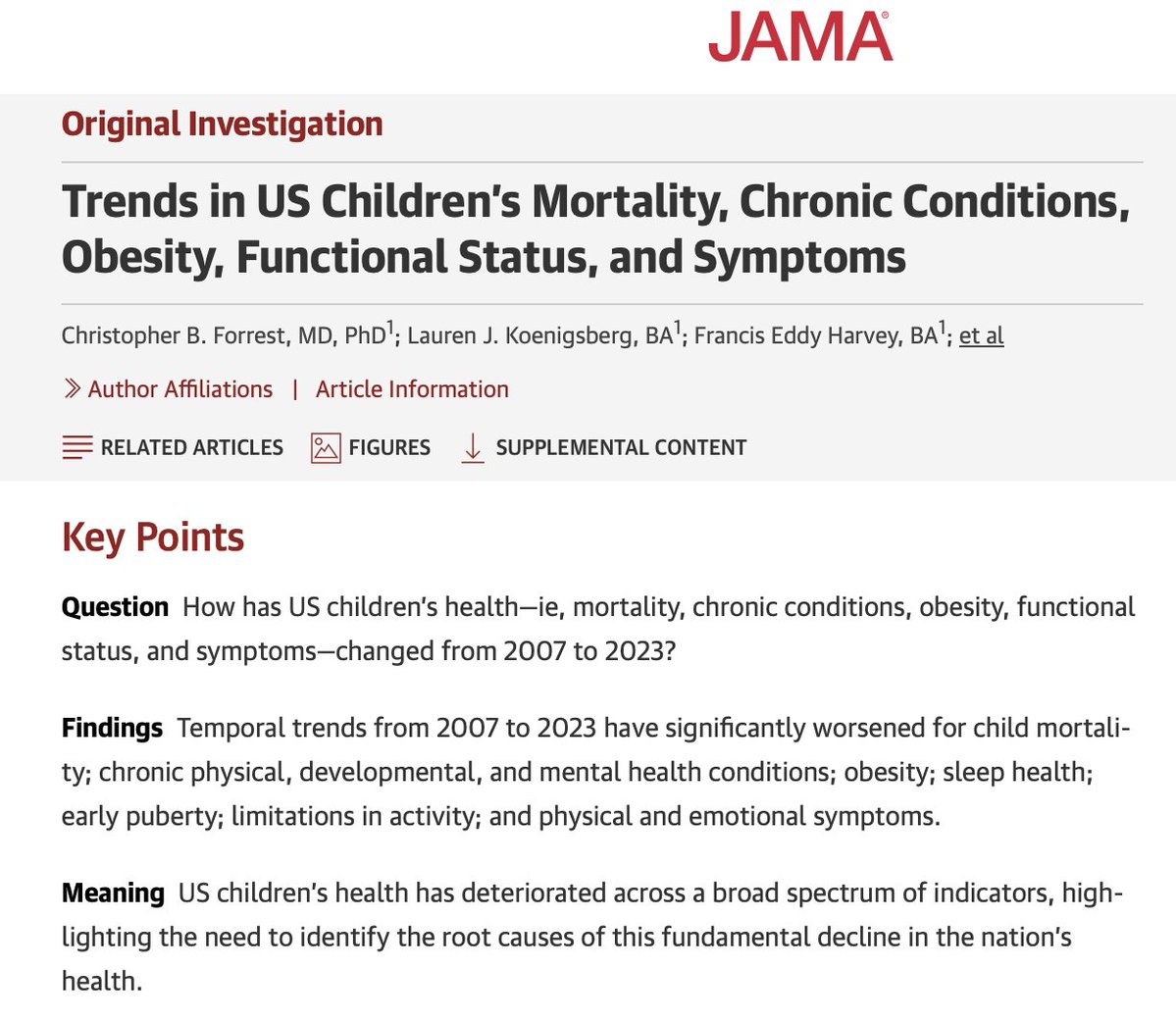 JAMA Study Charts 17-Year Slide in U.S. Children’s Health | DeepNewz Health