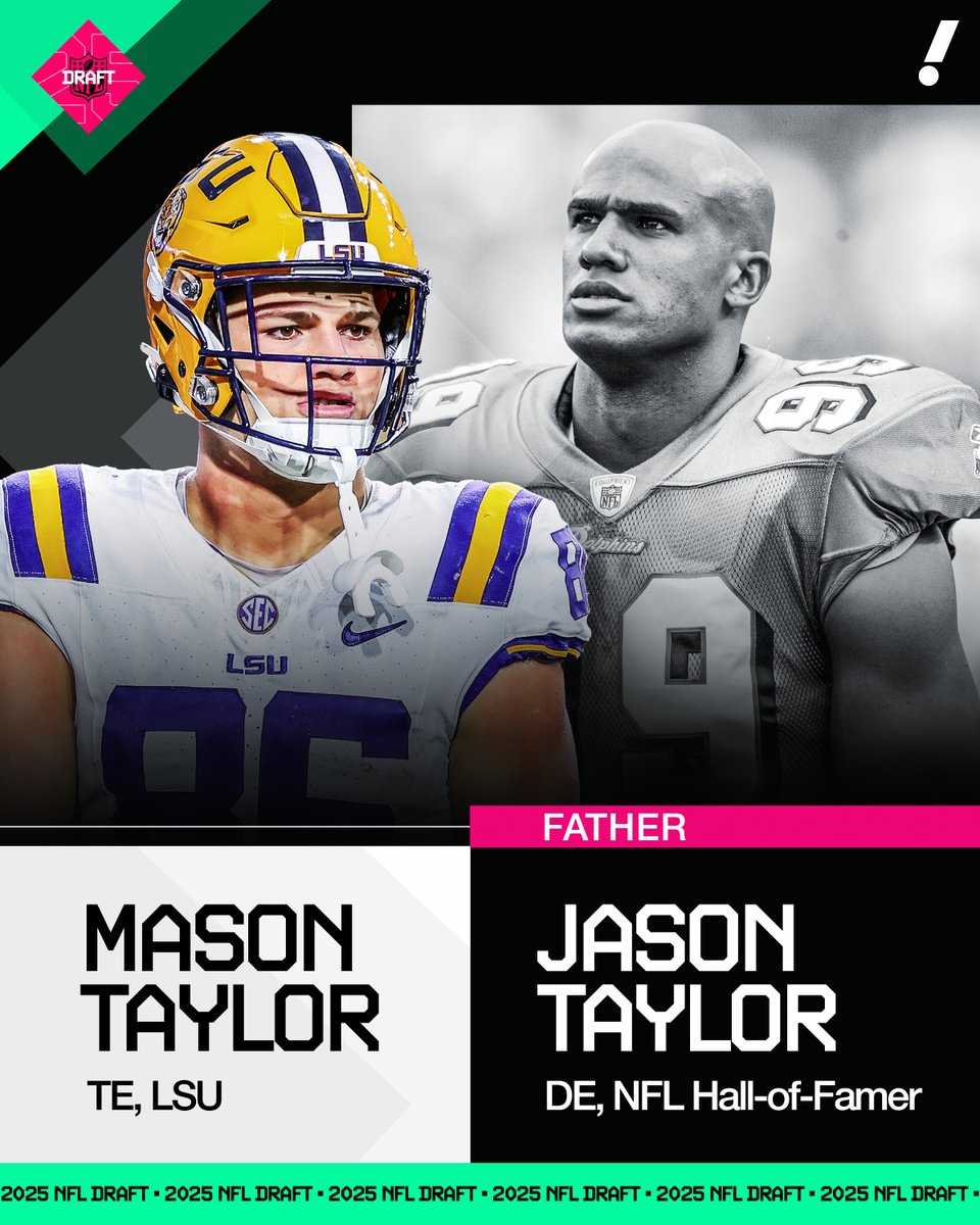 Jets Pick Mason Taylor, Son of Jason Taylor, 42nd Overall in 2025 NFL Draft to Fill Tight End ...