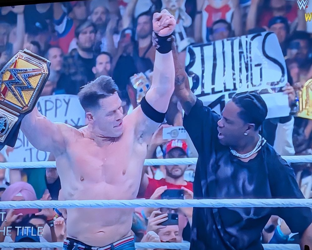 John Cena Wins Record 17th WWE Title at Final WrestleMania, Aided by Travis Scott | DeepNewz Music