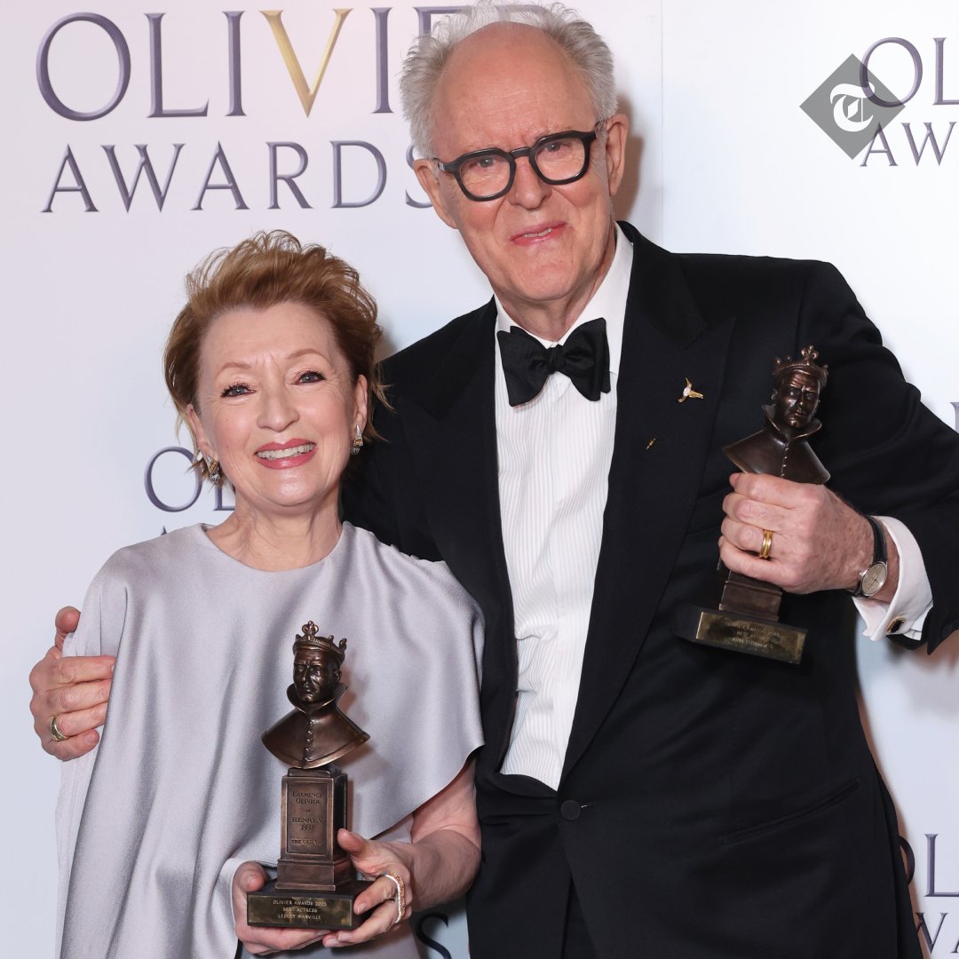 John Lithgow and Lesley Manville Win Top Acting Honors at 2025 Olivier Awards at Royal Albert ...