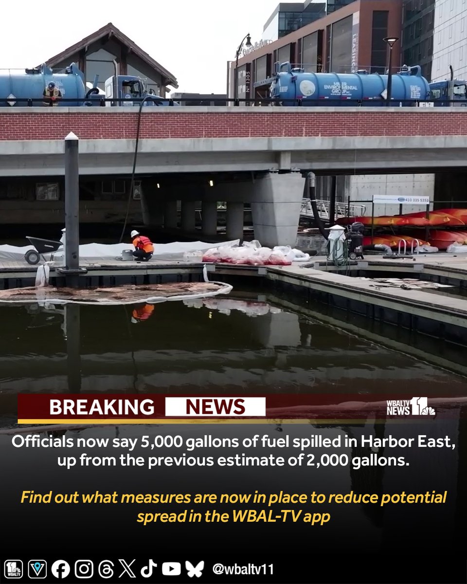 Johns Hopkins Diesel Spill in Baltimore Harbor East Revised to 5,000 ...