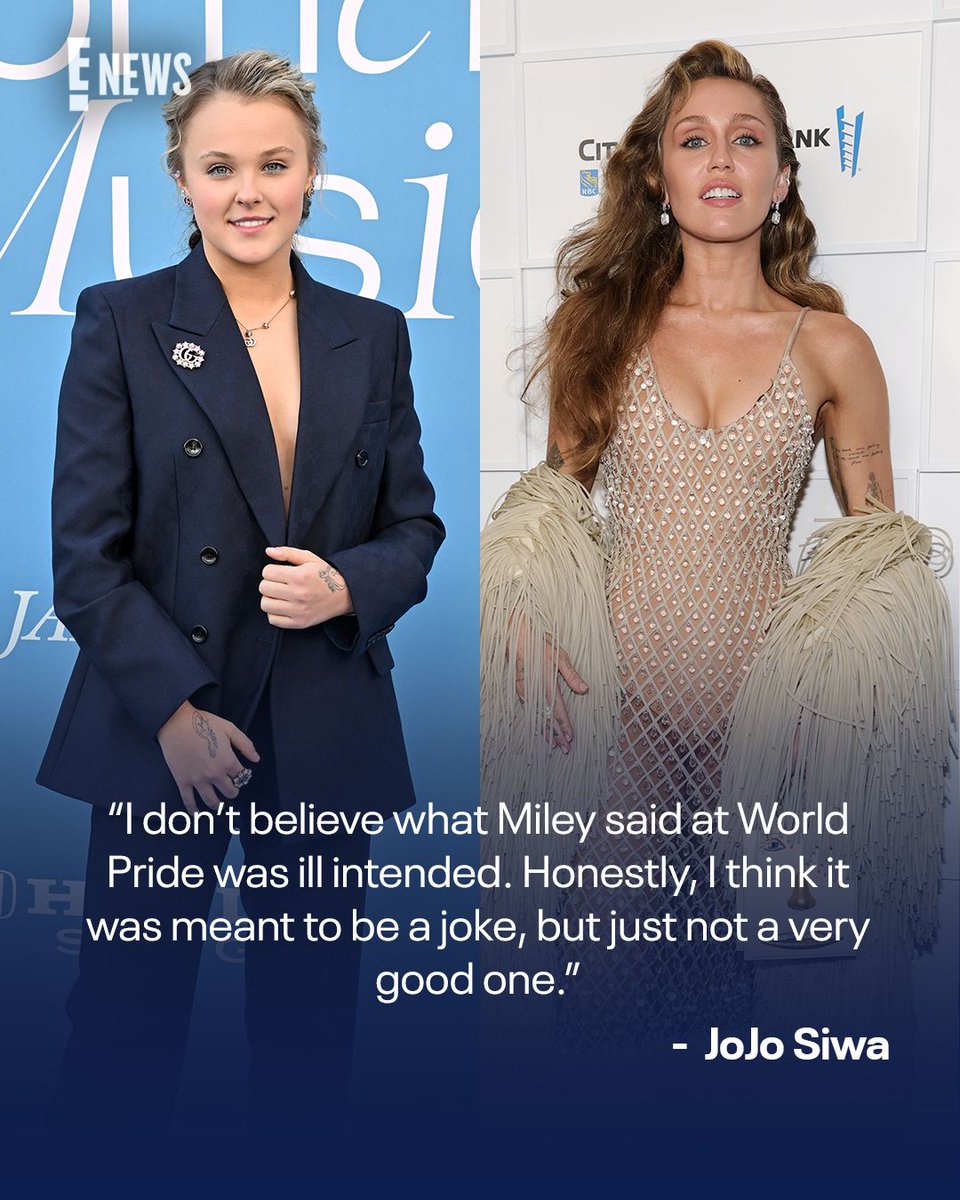JoJo Siwa Responds to Miley Cyrus’ WorldPride Joke About Her Sexuality, Identifies as Queer Amid ...