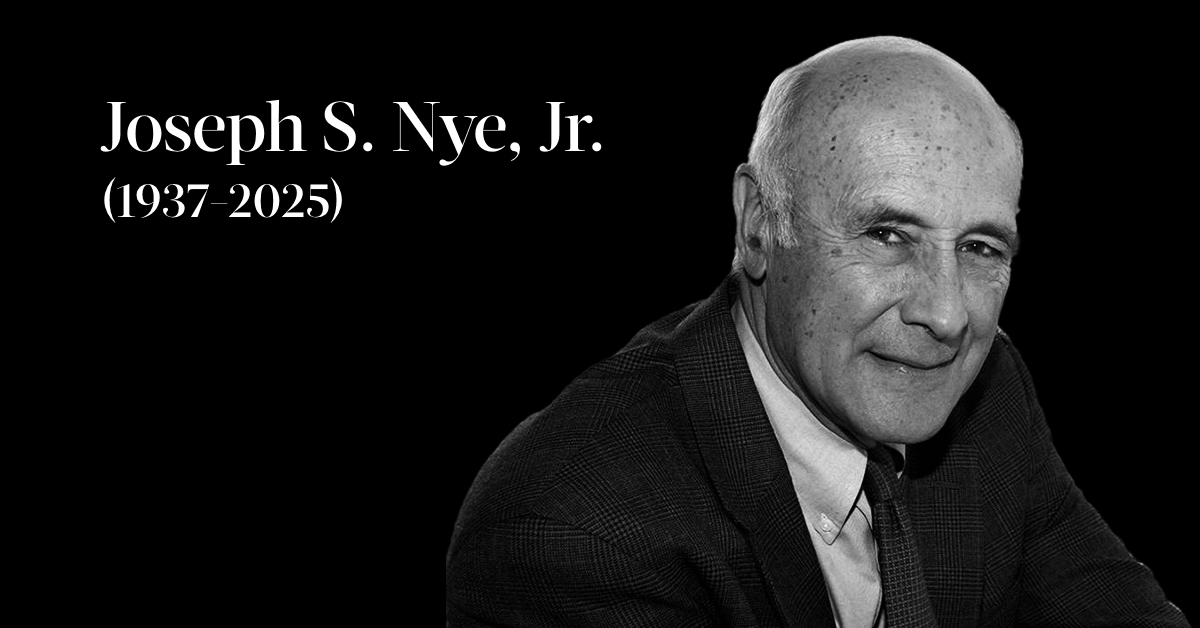 Joseph S. Nye Jr., Former Harvard Dean and 'Soft Power' Theorist, Dies at 88 on Tuesday ...