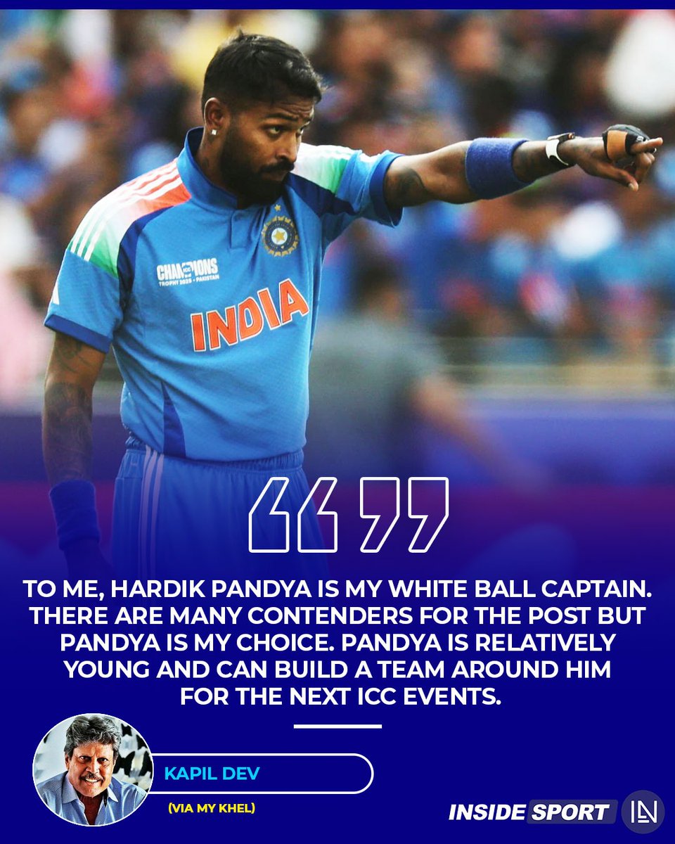 Kapil Dev Names 31-Year-Old Hardik Pandya as Next Captain of India's White-Ball Teams ...