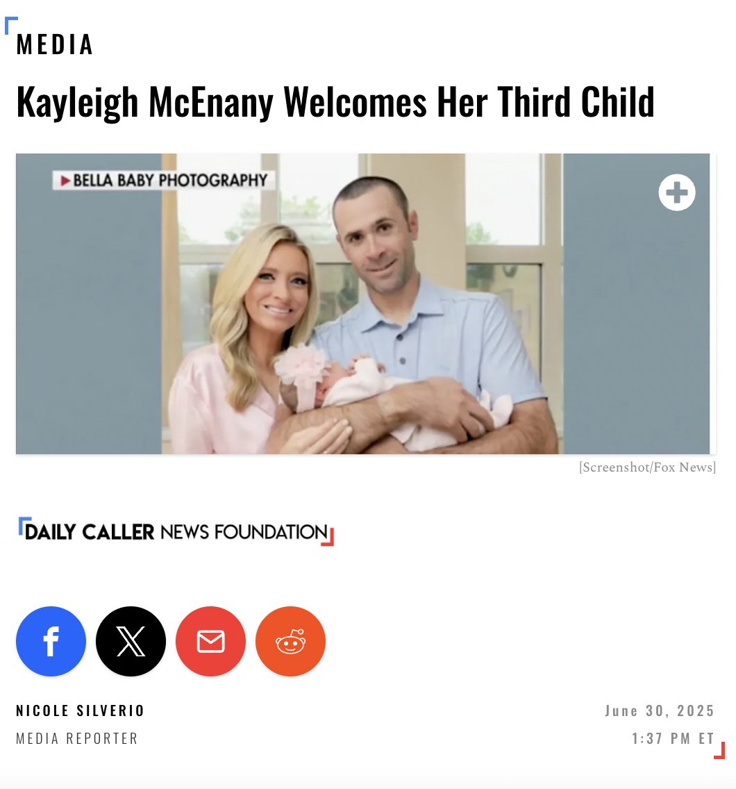 Kayleigh McEnany and Sean Gilmartin Welcome Daughter Avery Grace, Third ...