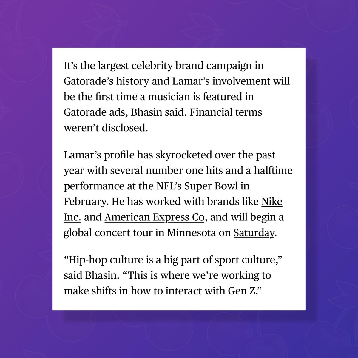 Kendrick Lamar Stars in Largest Gatorade Campaign, Performs "Not Like ...