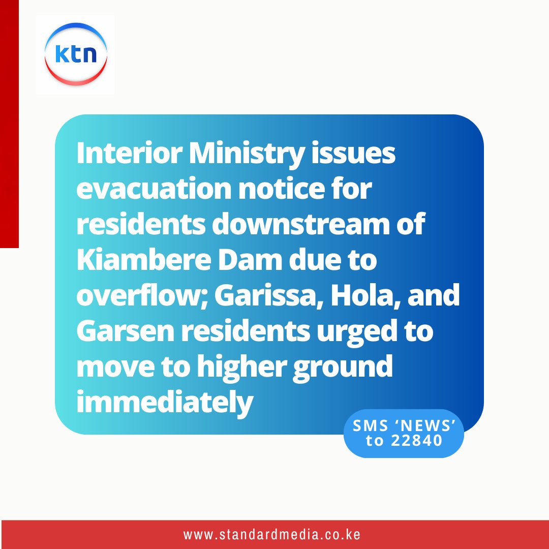 Kenya Orders Evacuations Near Seven Forks Dams as Kiambere Dam ...