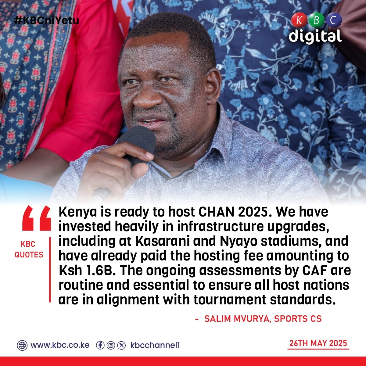 Kenya Ready to Host 2024 CHAN August 2-30 After CAF Inspection Approval ...