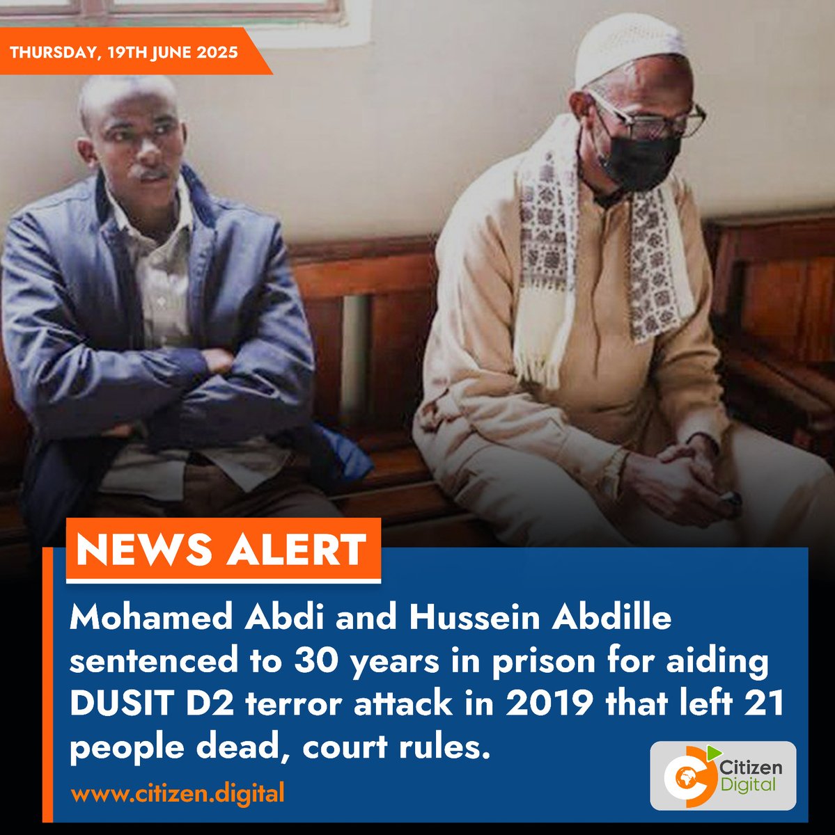 Kenyan Court Jails Two 30 Years for Financing 2019 Dusit Hotel Attack ...