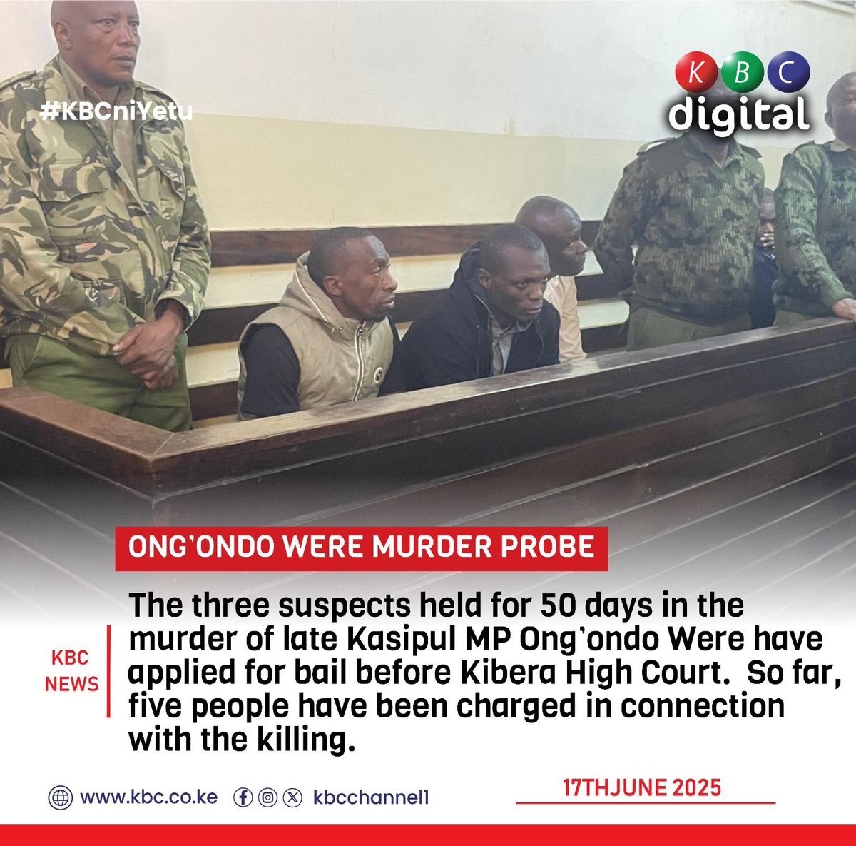 Kenyan Court Keeps 3 Suspects in MP Ong’ondo Were Murder Case in ...