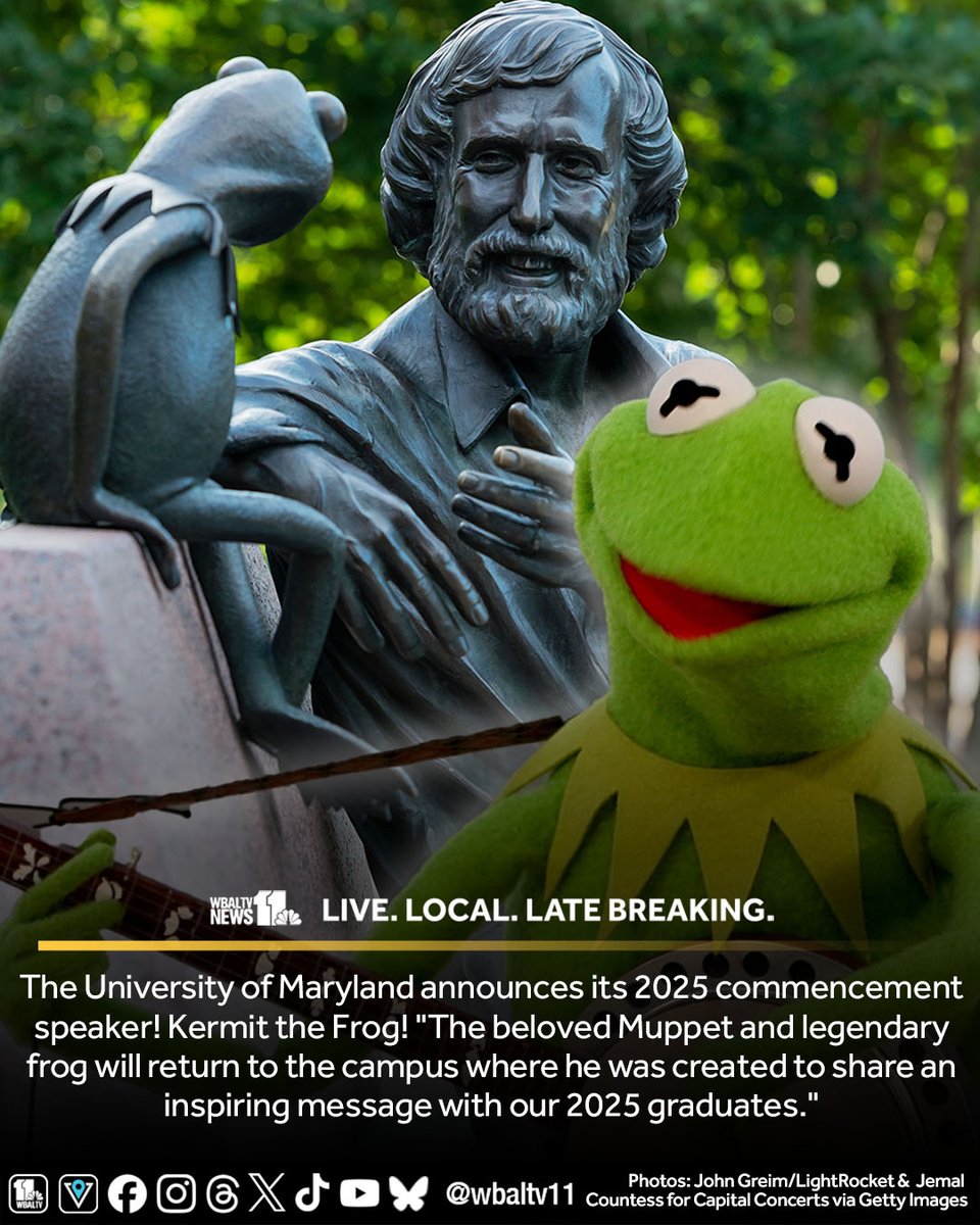 Kermit the Frog, Created by Jim Henson in 1960, Named 2025 Commencement Speaker by President ...