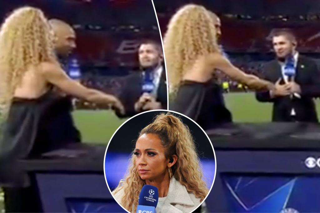 Khabib Nurmagomedov Refuses Handshake With CBS Presenter Kate Scott at ...