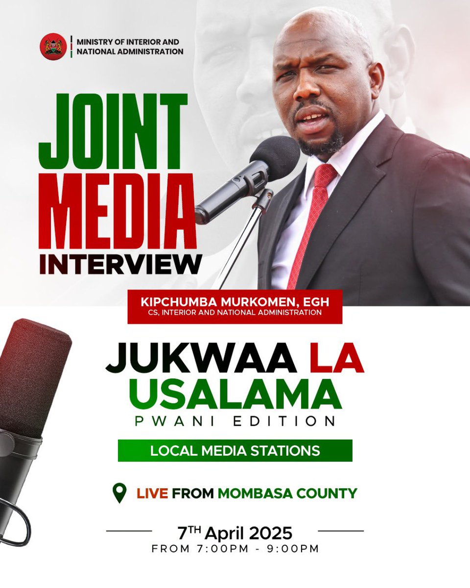Kipchumba Murkomen Launches 'Jukwaa la Usalama' Security Tour in 6 ...
