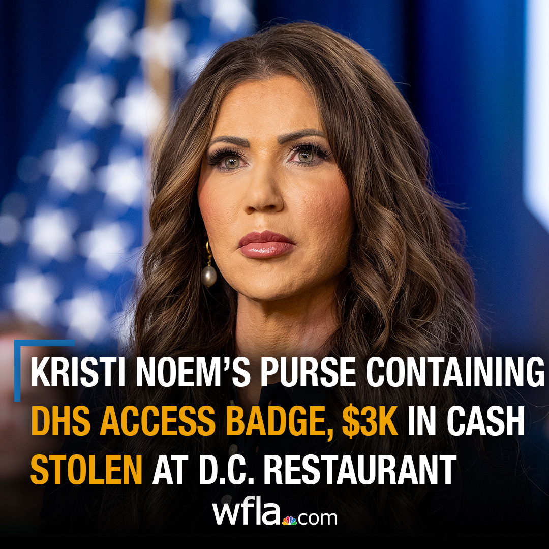 Kristi Noem's Bag with $3,000 Cash and DHS Badge Stolen at D.C ...
