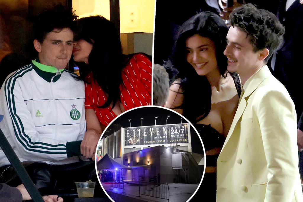 Kylie Jenner and Timothée Chalamet Show PDA at Lakers Game, All-Night ...