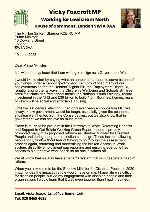 Labour MP Vicky Foxcroft Resigns as Government Whip Over Keir Starmer’s ...