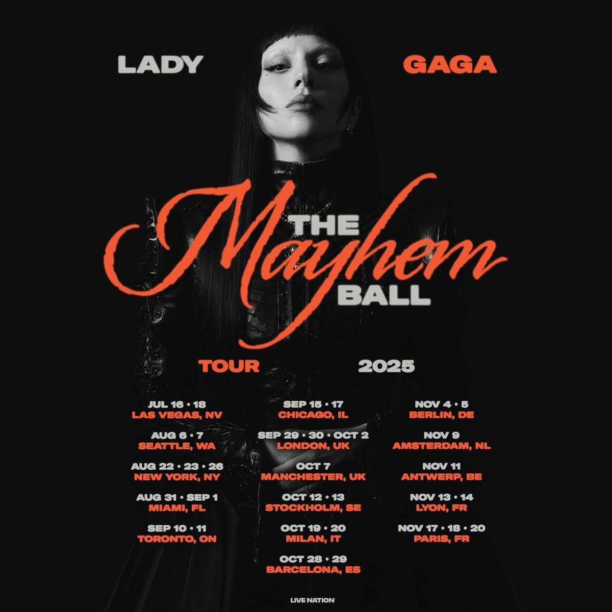 Lady Gaga Announces 'The Mayhem Ball' Tour, First Arena Tour in Eight ...