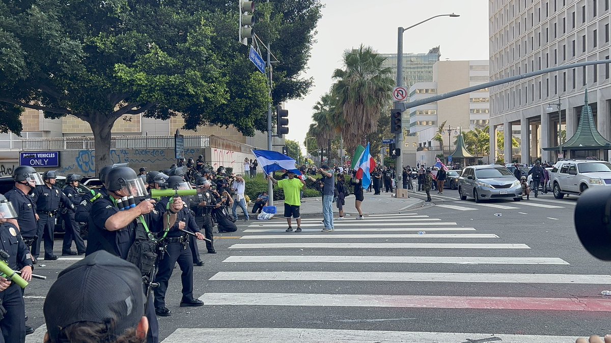LAPD, CBP Use Less-Lethal Force to Disperse Anti-ICE Riot Near Federal ...