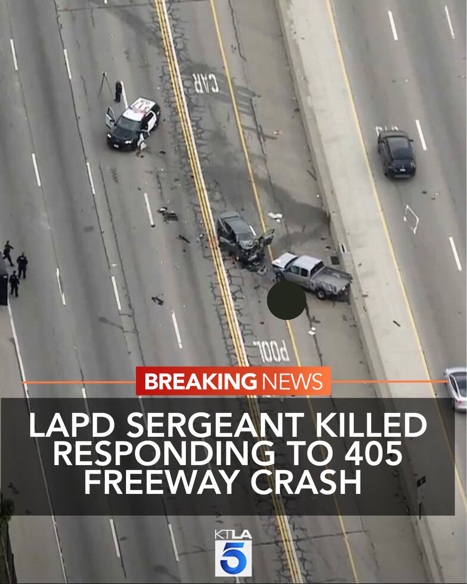LAPD Sergeant Among Two Killed in 405 Freeway Crash | DeepNewz Los Angeles