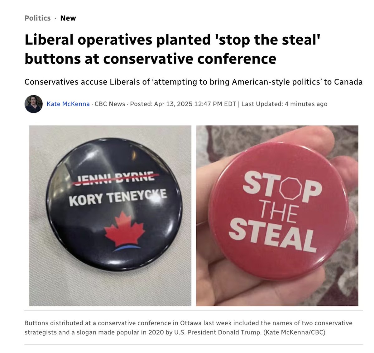 Liberal Staffers Planted 'Stop the Steal' Buttons at Ottawa's Manning ...
