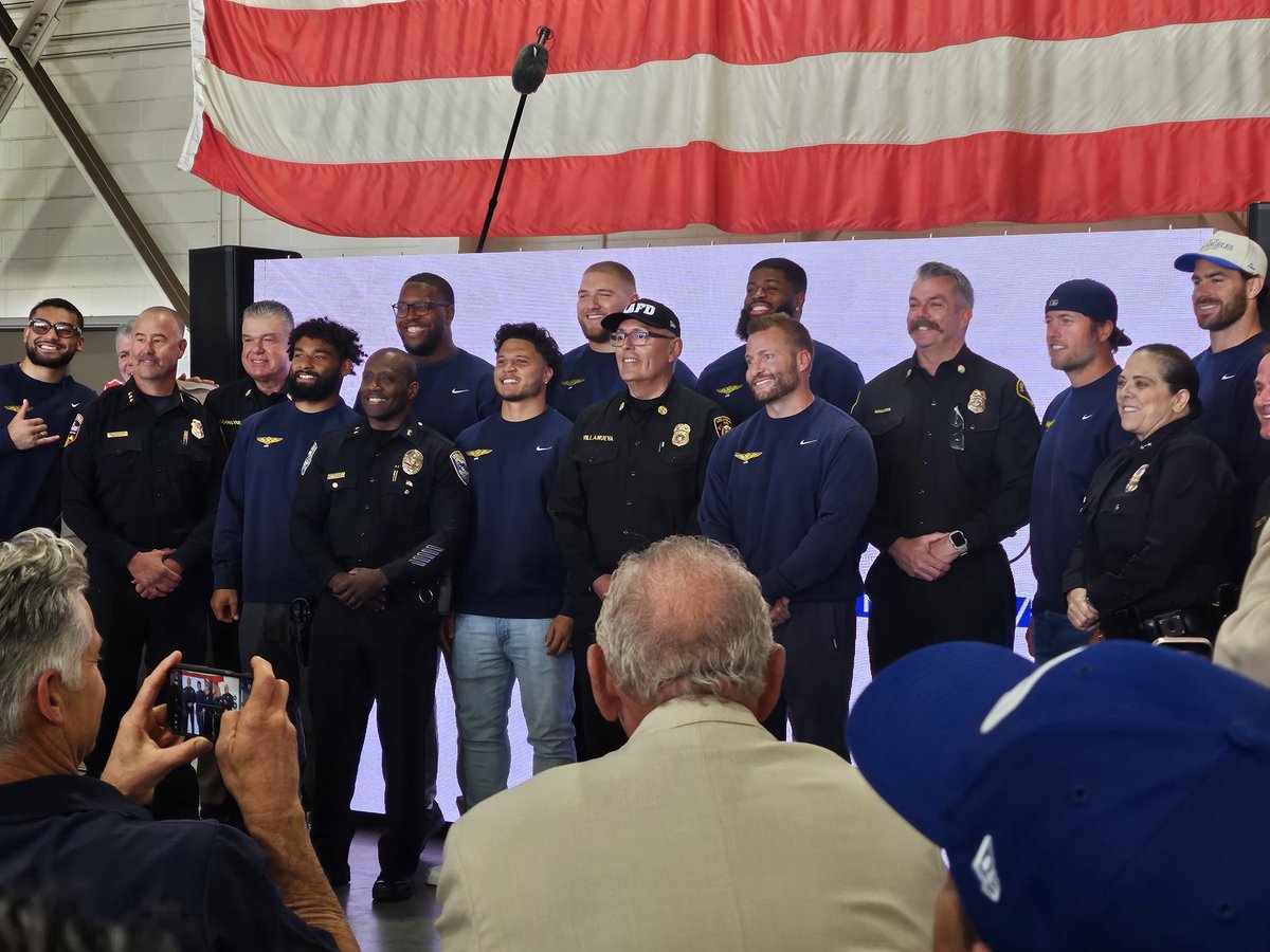 Los Angeles Rams Conduct 2025 NFL Draft From LAFD Air Operations in Van ...