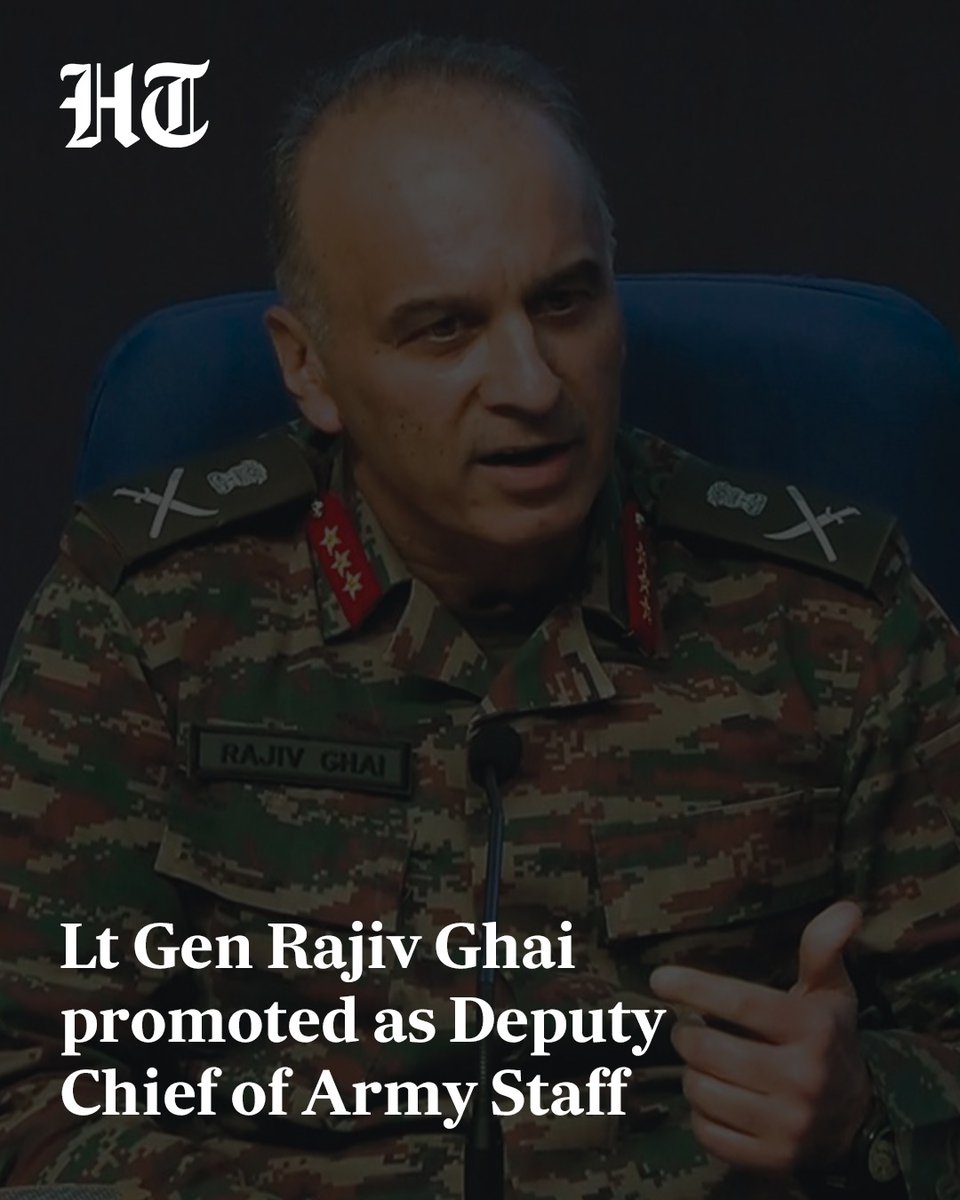 Lt Gen Rajiv Ghai Appointed Deputy Chief of Army Staff Strategy ...