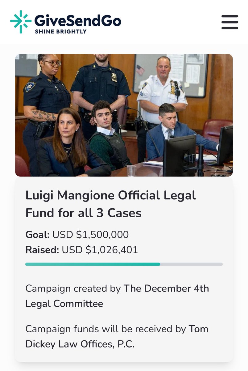 Luigi Mangione Defense Fund Tops $1 Million Ahead of 27th Birthday; Accused of Killing ...