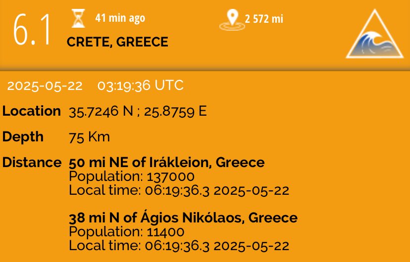 Magnitude 6.1 Earthquake Off Crete Prompts Tsunami Alert, Felt in ...