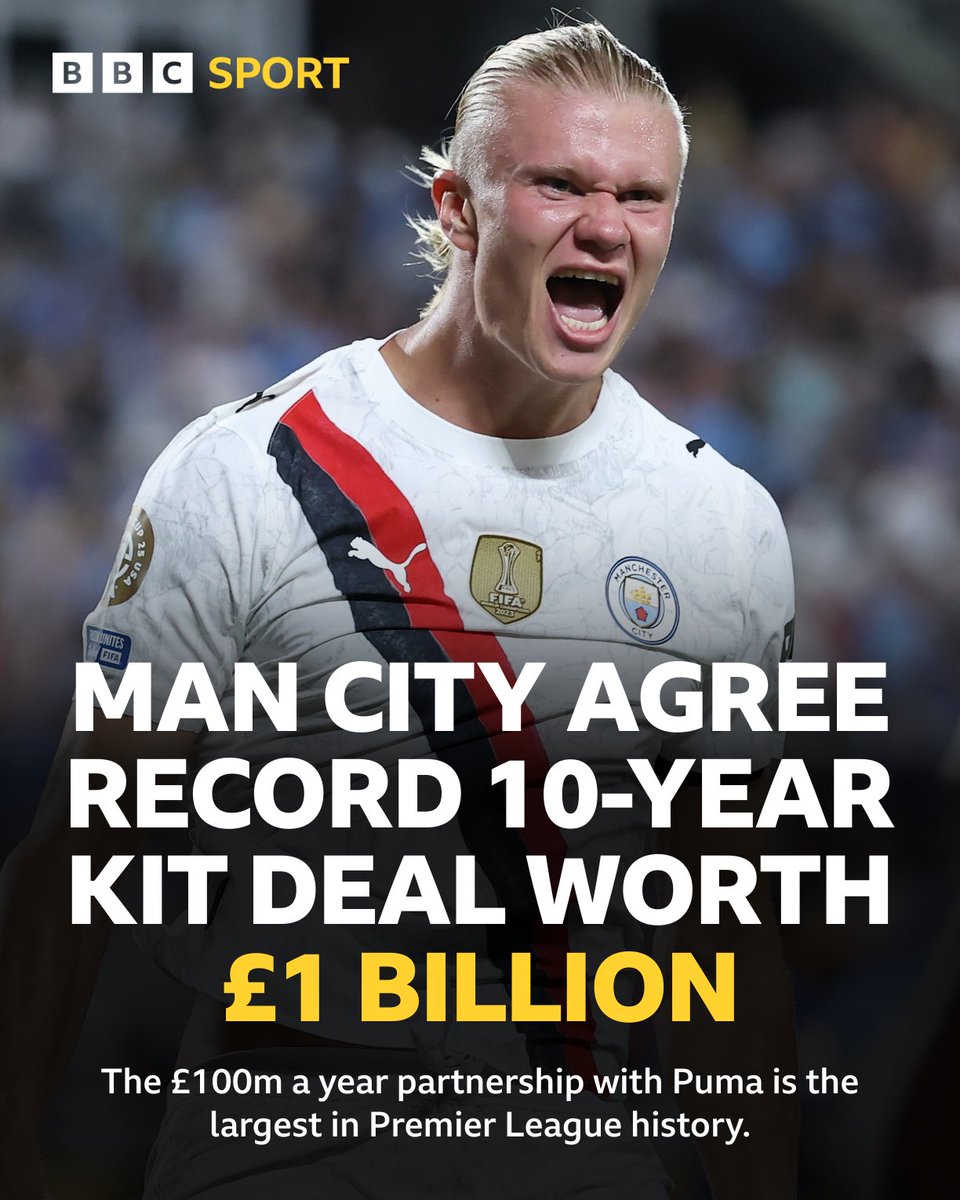 Manchester City, Puma Extend Kit Deal in Record £1 Billion Pact ...
