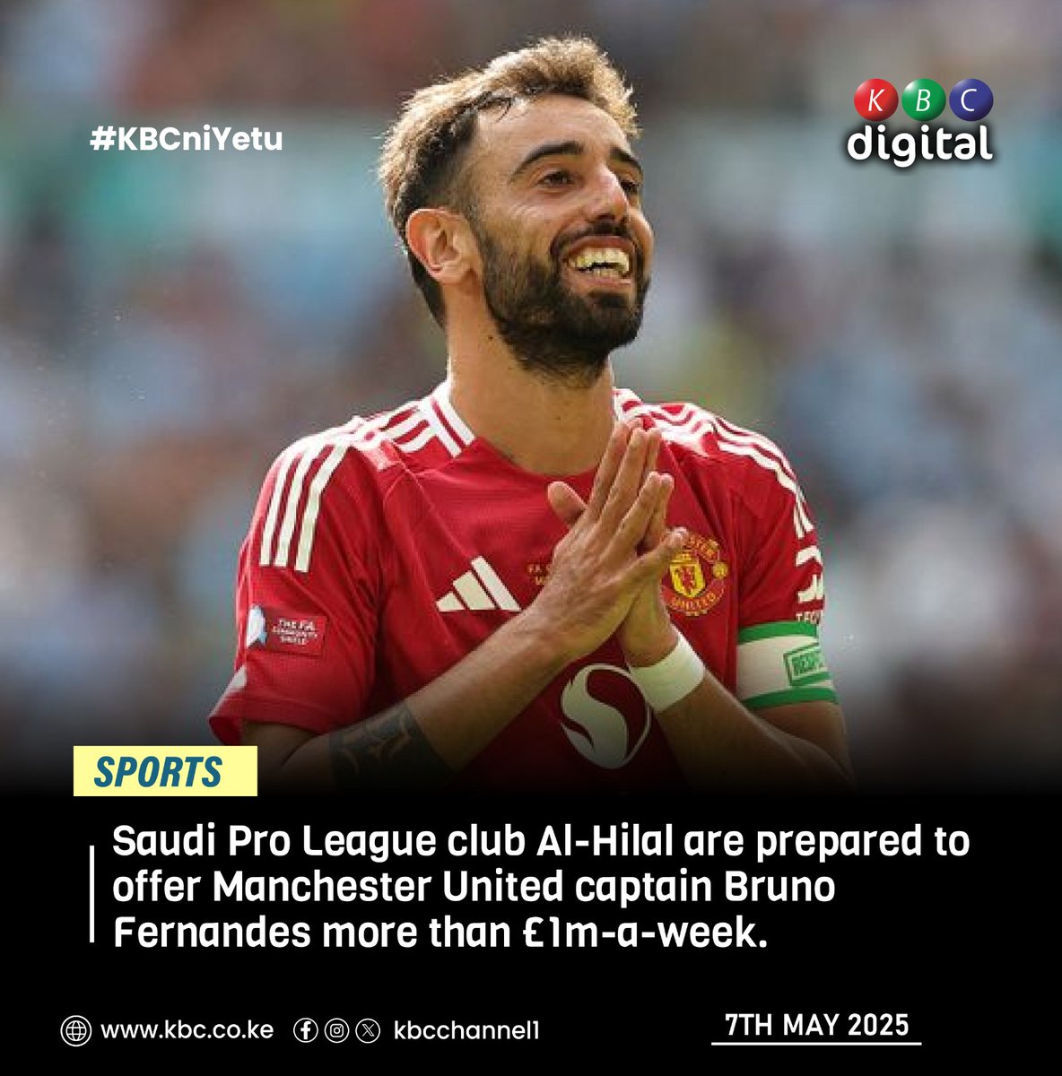 Manchester United Rejects Al-Hilal's £1m-a-Week, £115m+ Bid for Bruno ...