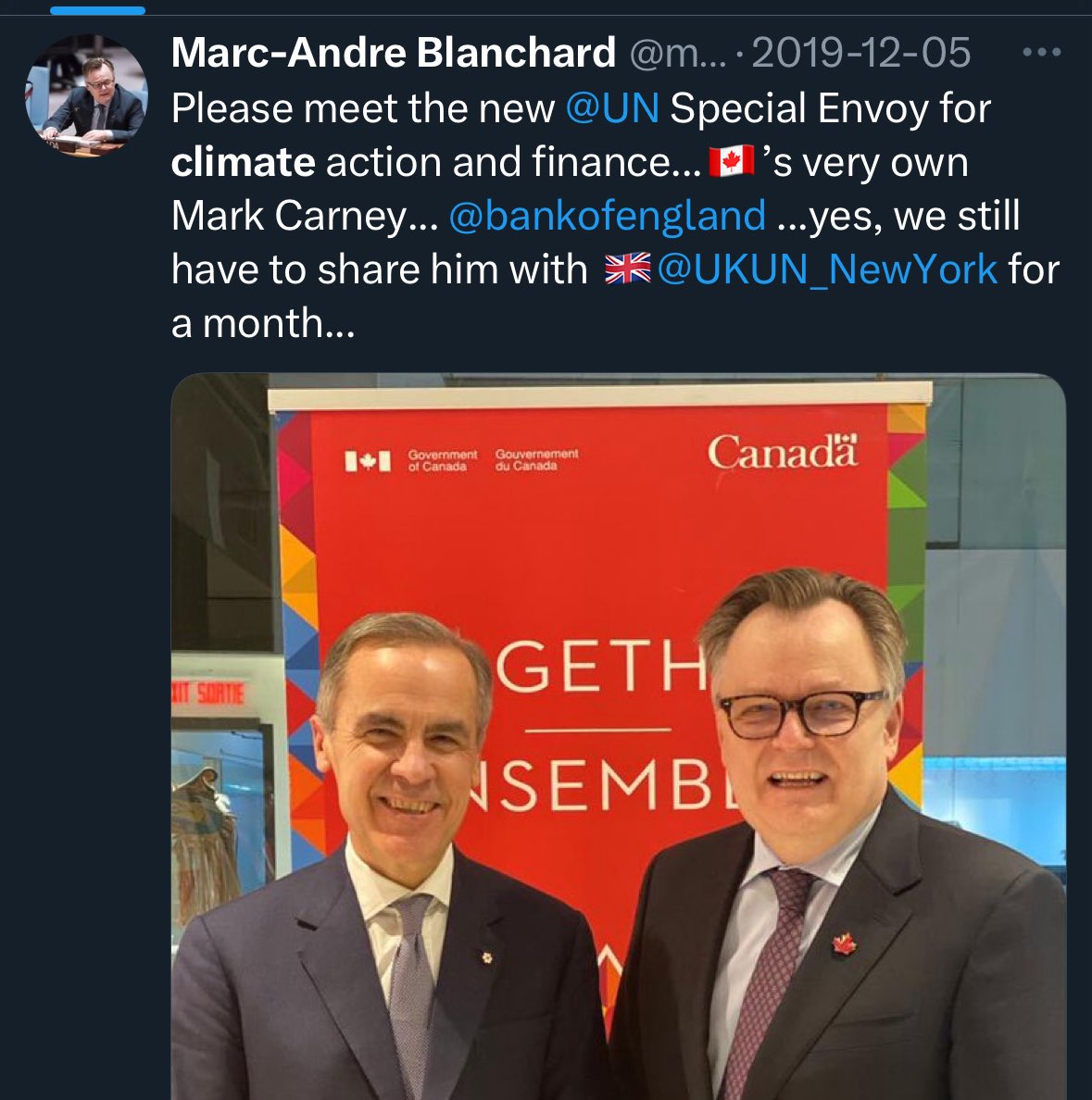 Mark Carney Names Former UN Ambassador Marc-André Blanchard Chief of Staff Effective July ...