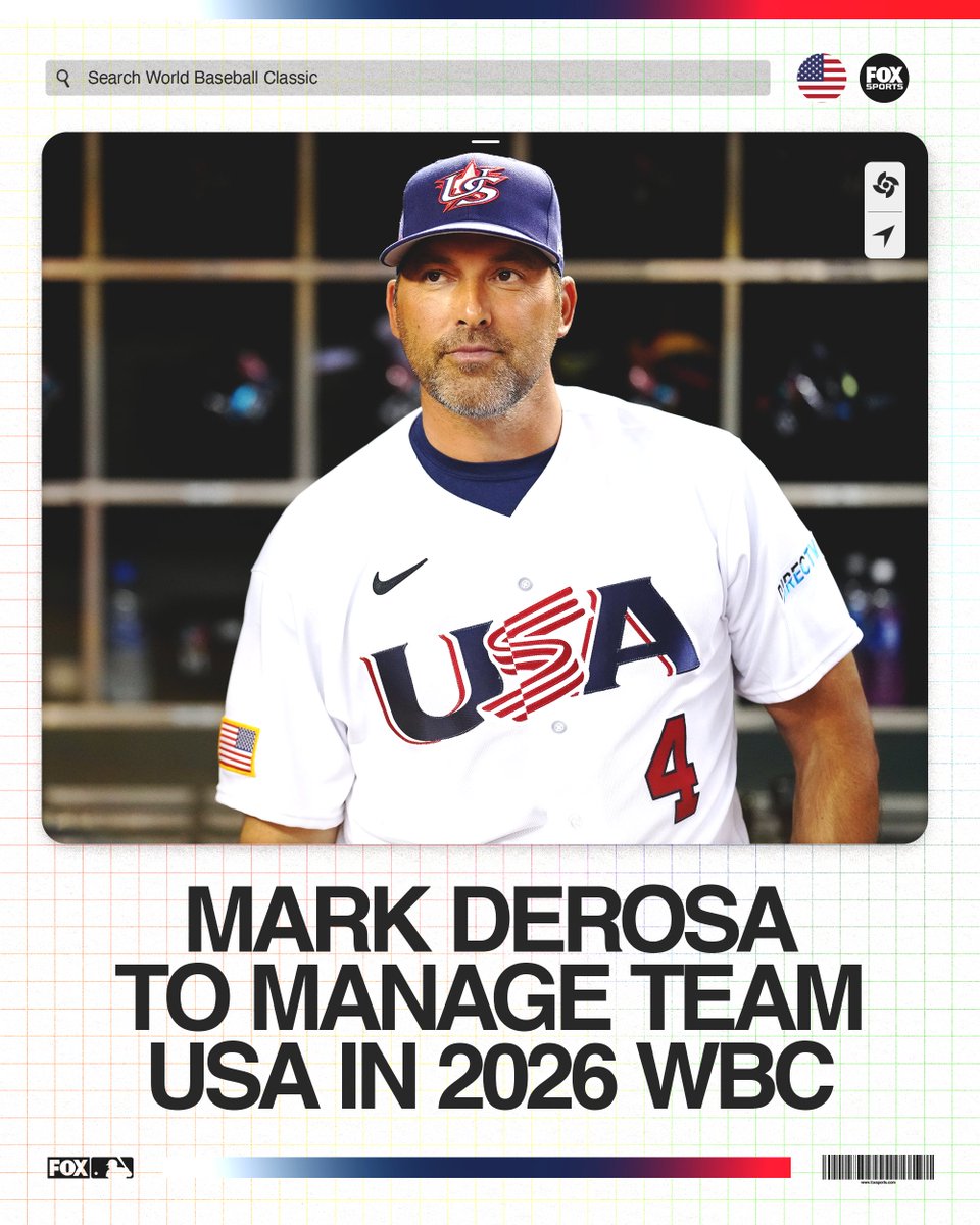 Mark DeRosa Returns as Team USA Manager for 2026 World Baseball Classic ...