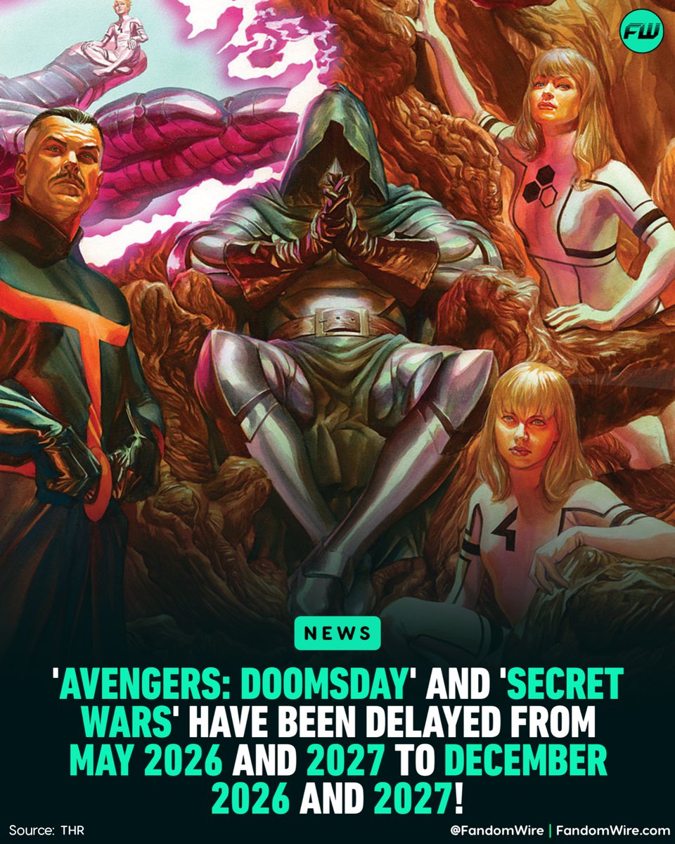 Marvel Delays 'Avengers: Doomsday' with Robert Downey Jr. as Doctor Doom to December 2026 ...