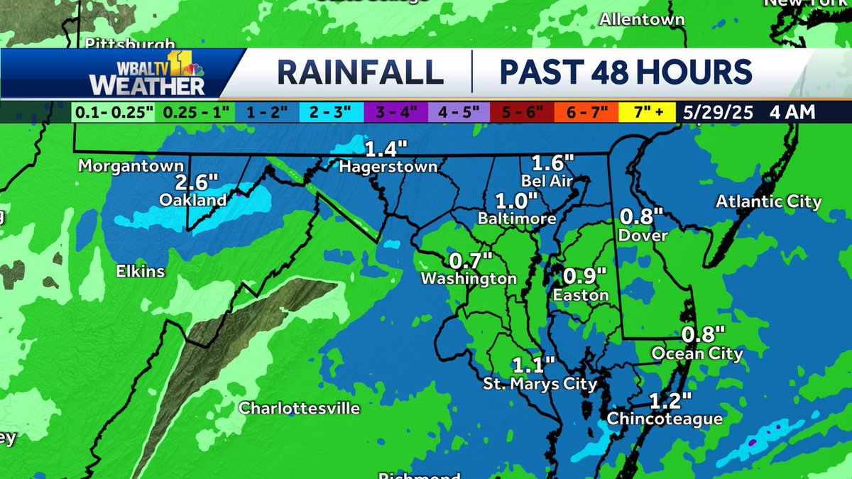Maryland 10 Inches Below Normal, Harrisburg 7.94 Inches Rain, Boston ...