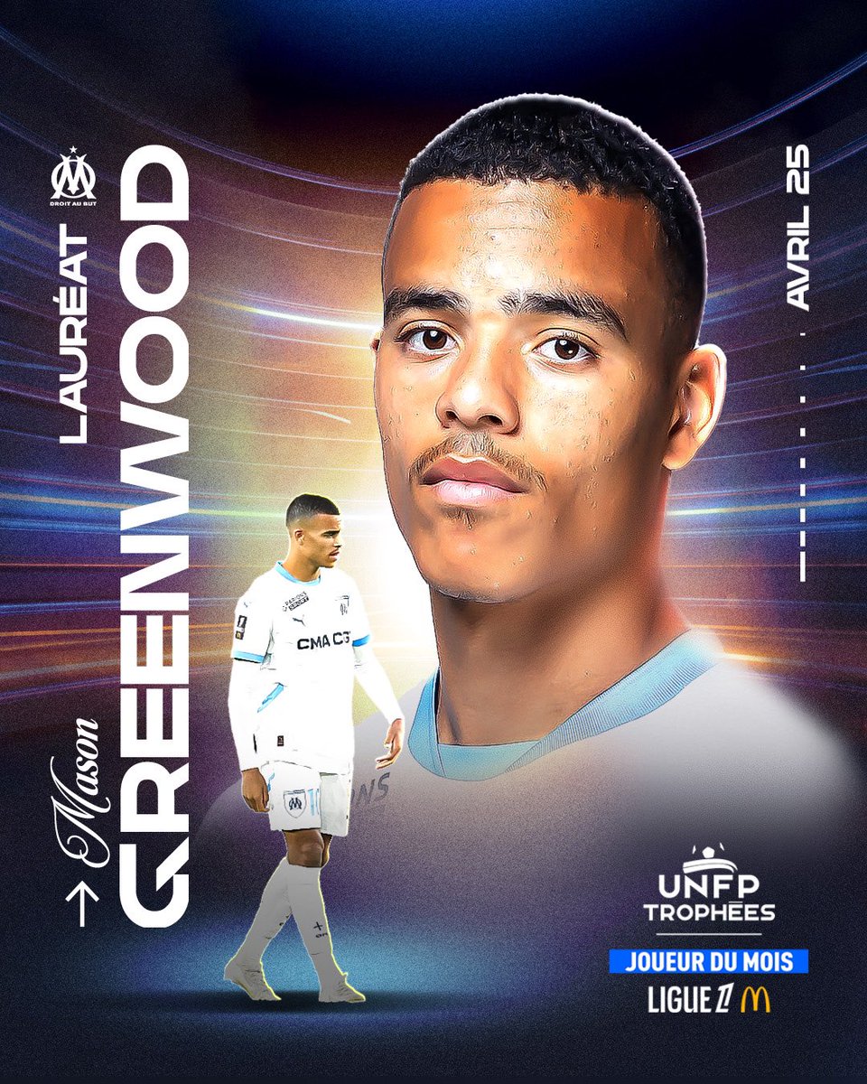 Mason Greenwood of Olympique de Marseille Named UNFP Ligue 1 Player of ...