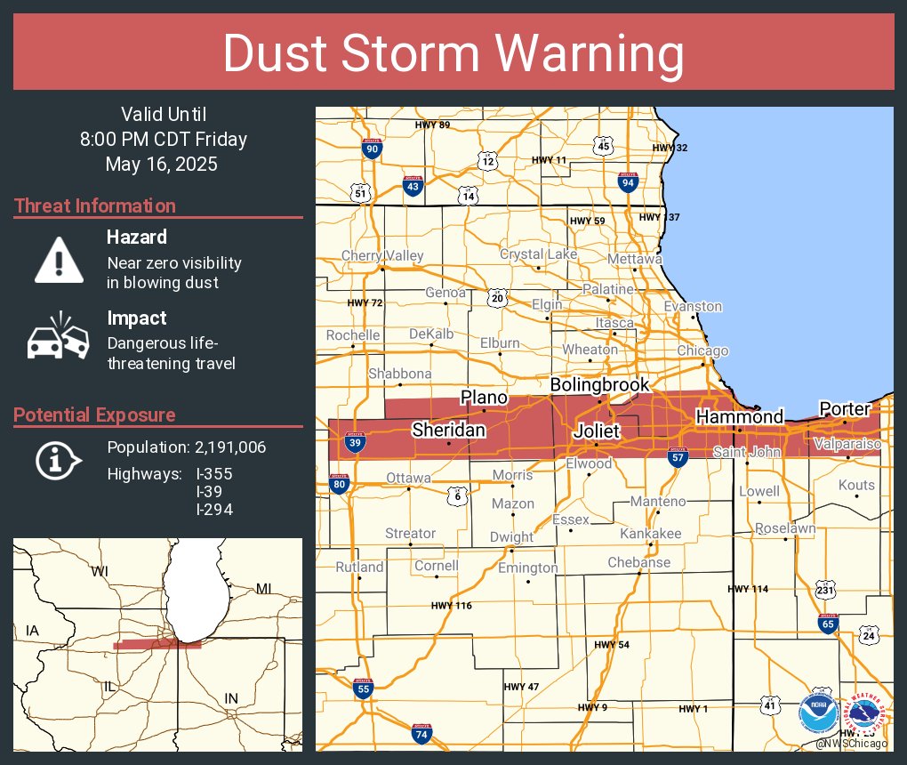 Massive Dust Storm Causes Life-Threatening Travel, Ground Stops at O ...