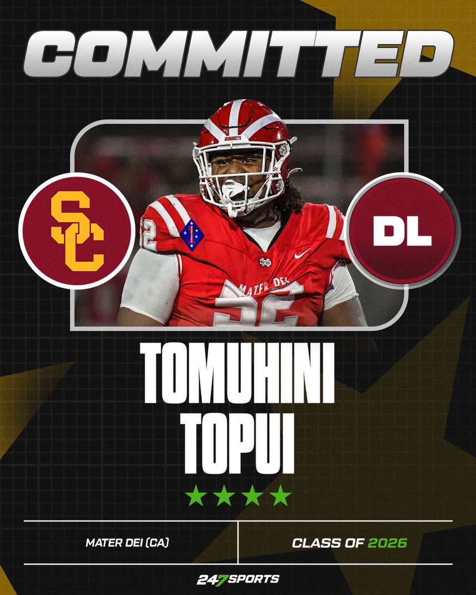 Mater Dei DT Tomuhini Topui, No. 3 DT and No. 72 overall, Commits to ...
