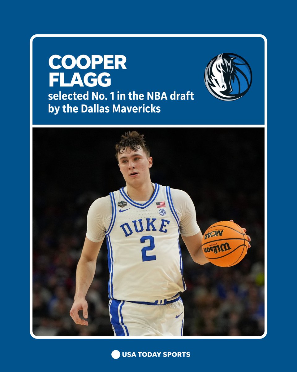 Mavericks Pick Duke Standout Cooper Flagg First Overall in NBA Draft ...
