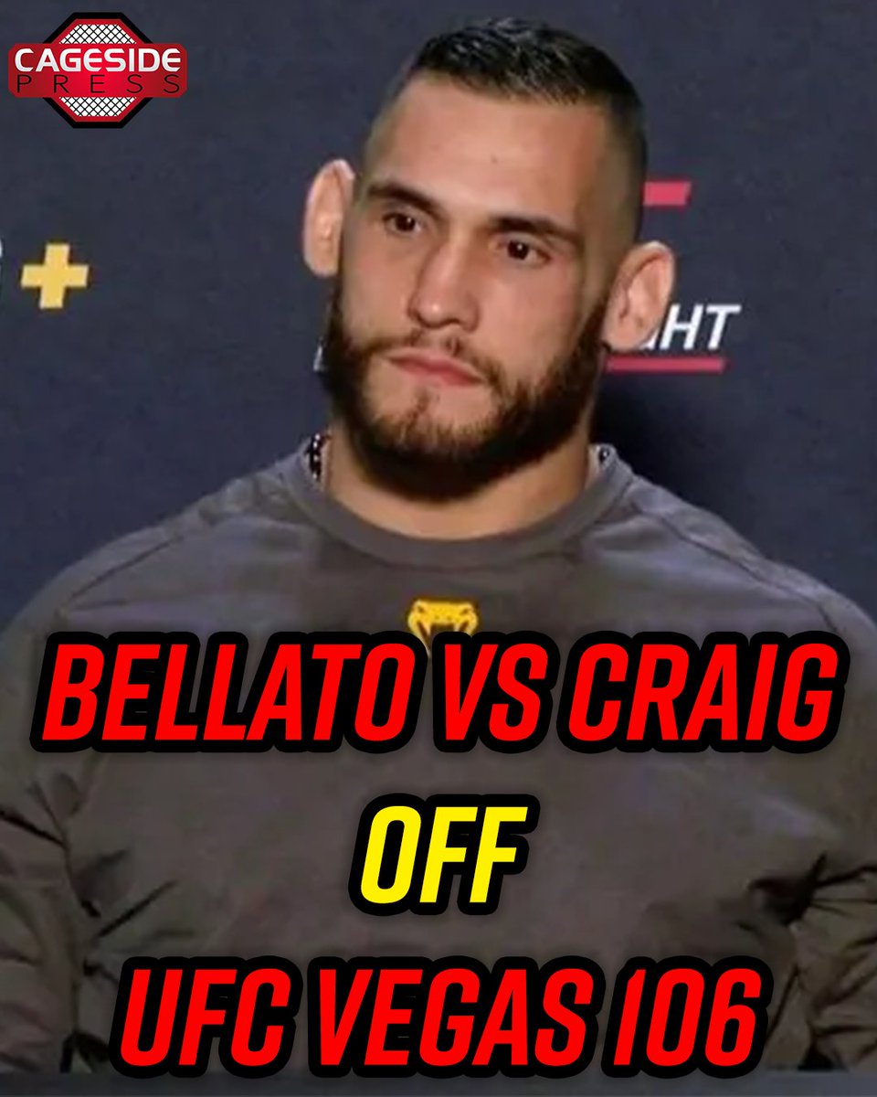 Medical Issue Forces Cancellation of Bellato-Craig Co-Main Event at UFC ...