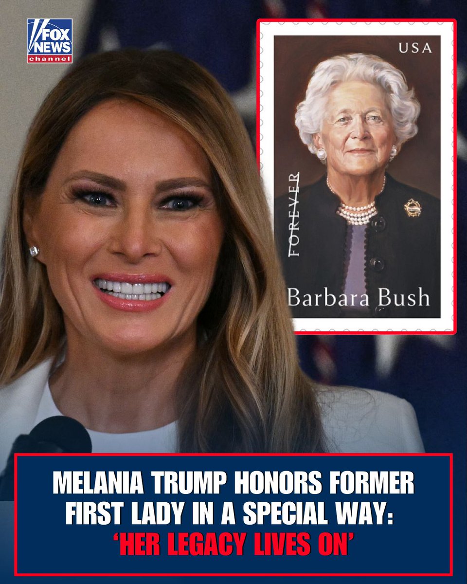 Melania Trump Unveils Barbara Bush Stamp at White House Ceremony with Bush Family, Highlights ...