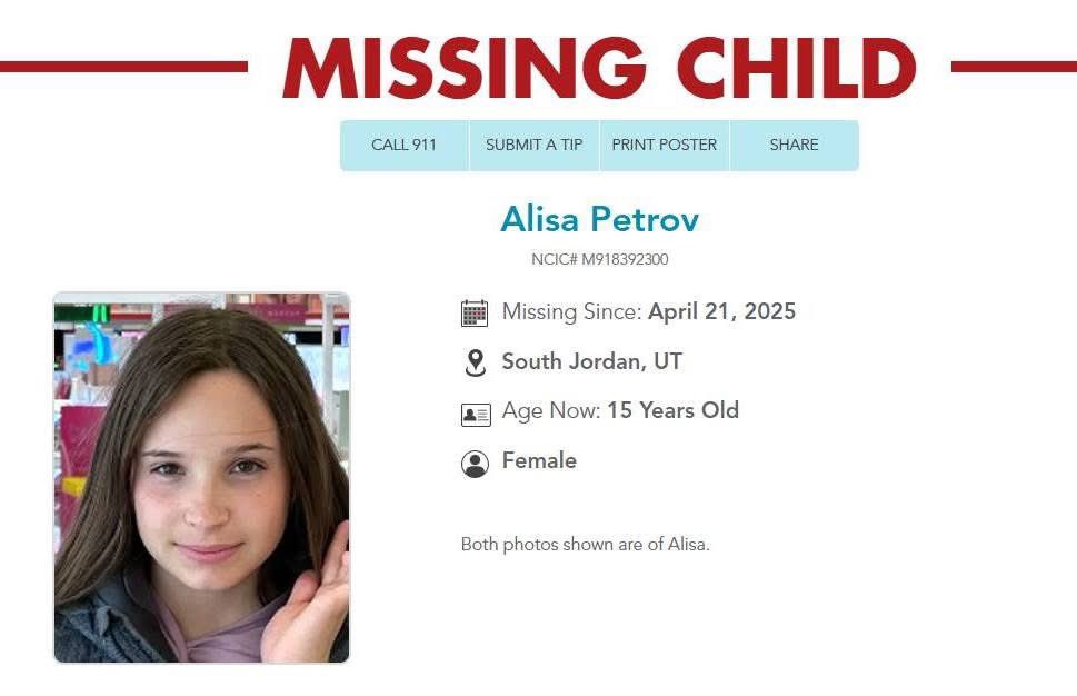 Menard and Mitchell Arrested in Disappearance of Utah Teen Alisa Petrov ...
