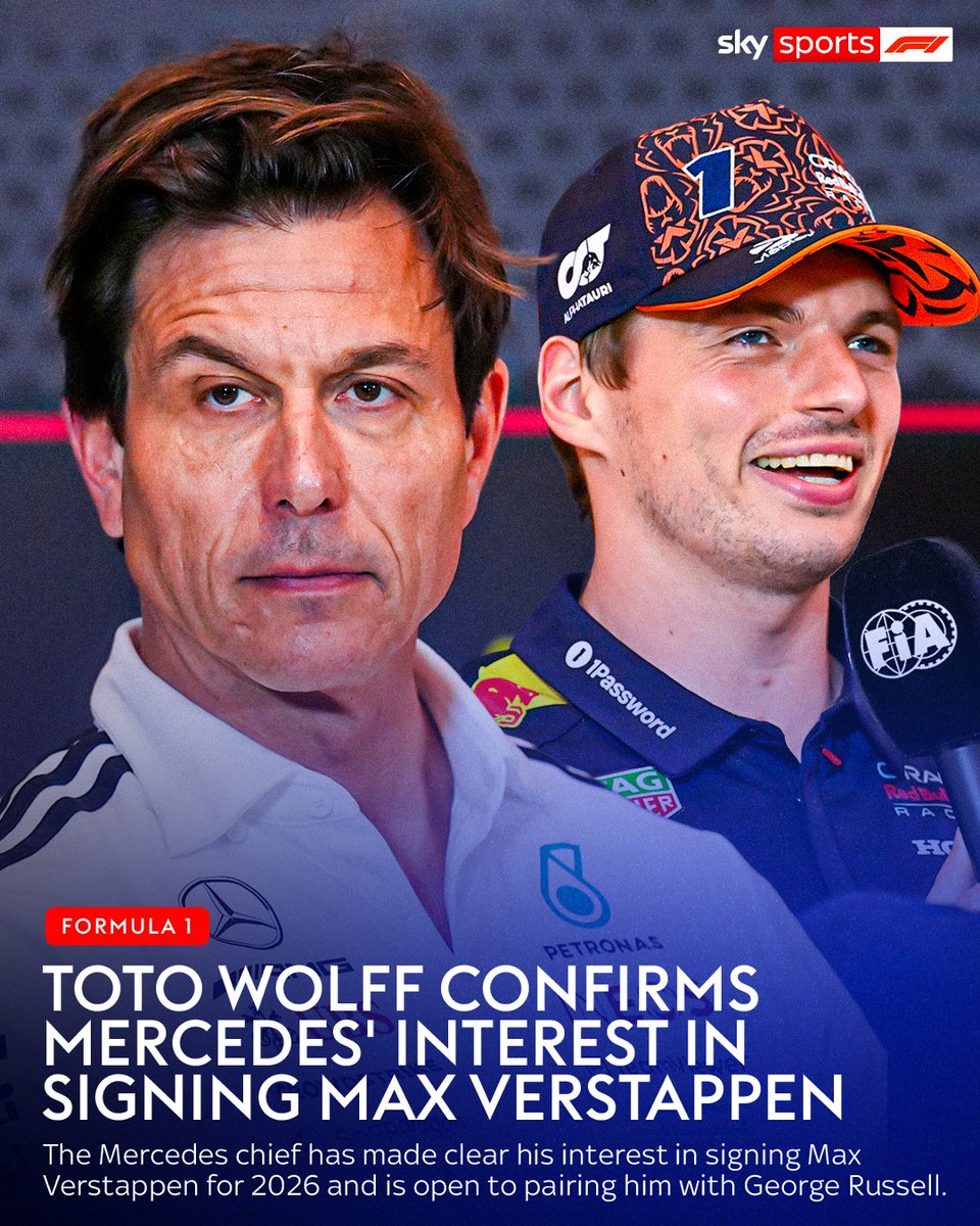 Mercedes Confirms 2026 Talks With Max Verstappen Despite Red Bull Contract; George Russell ...