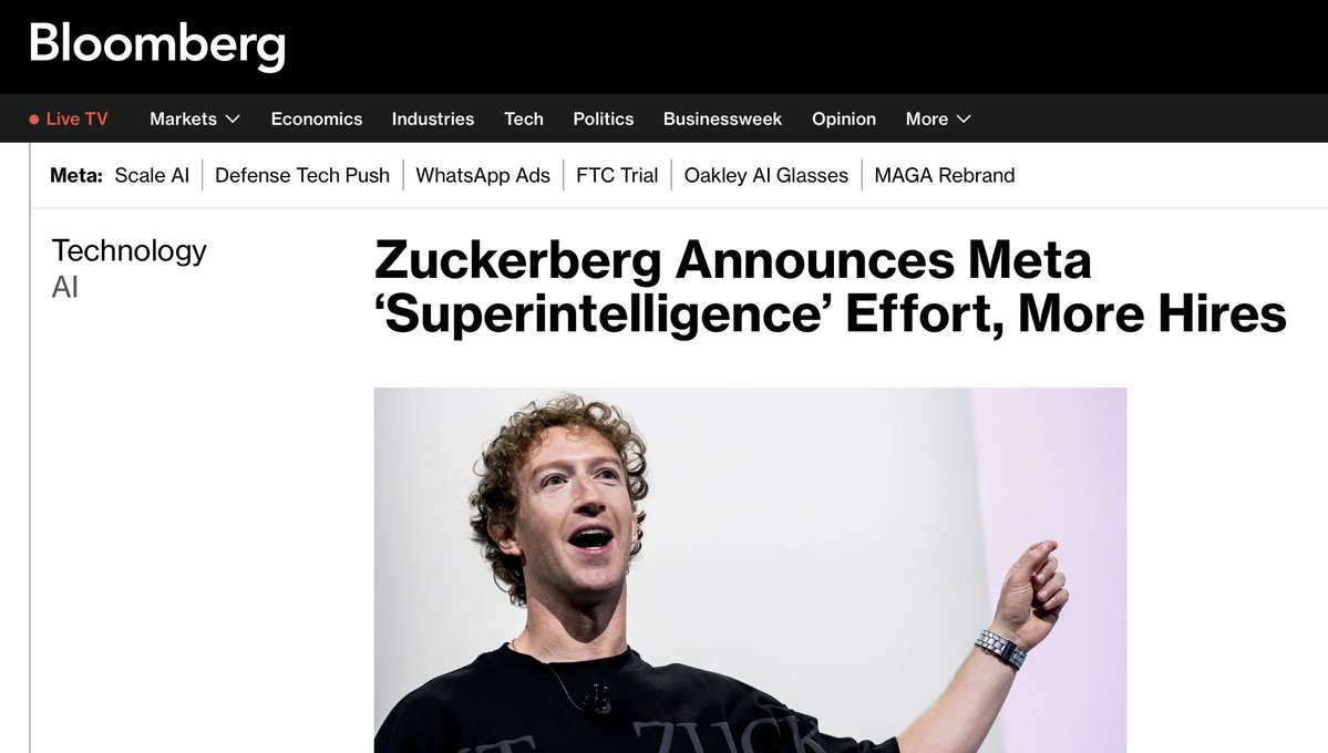 Meta Creates Superintelligence Labs Under Alexandr Wang and Nat ...