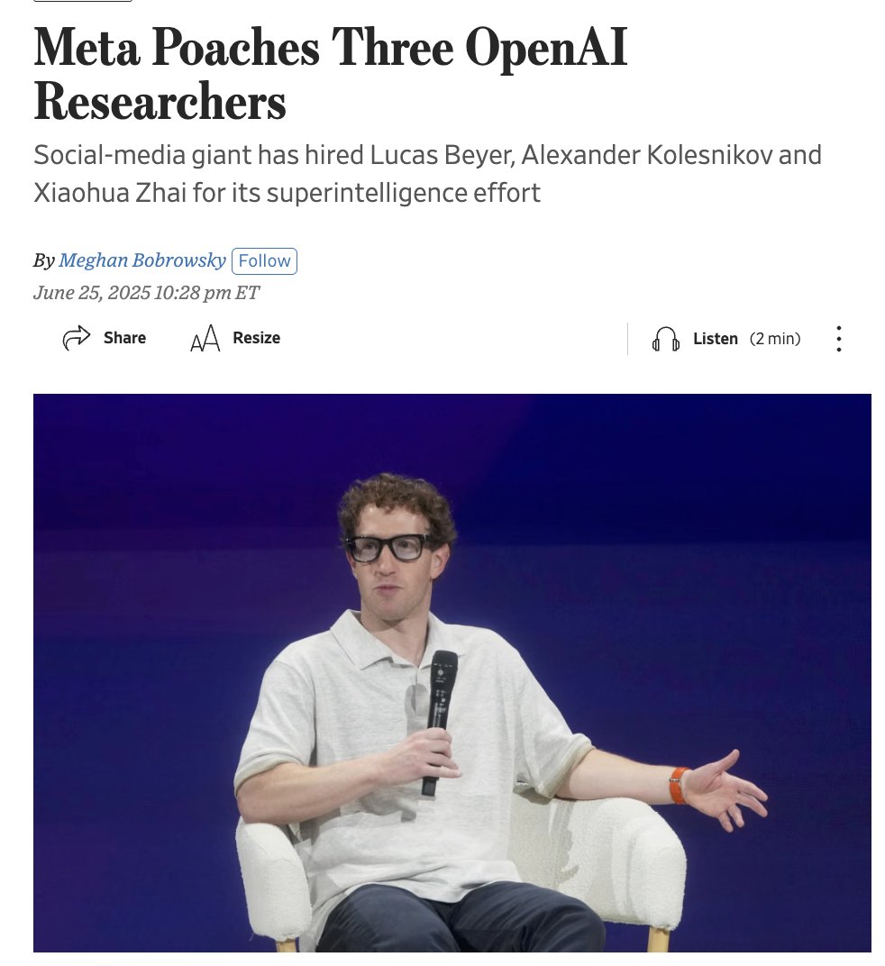 Meta Hires Four OpenAI Researchers for Ambitious Superintelligence Lab ...